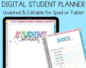 Digital Student Planner for Goodnotes Undated - Etsy