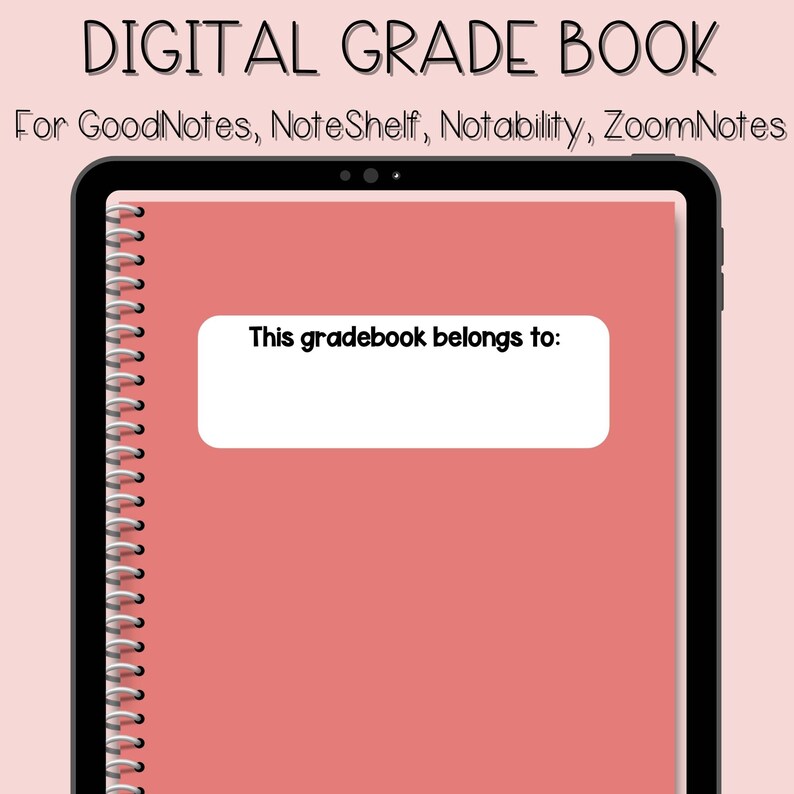 Teacher Digital Grade Book, Goodnotes, Notability, Noteshelf, for iPad ...