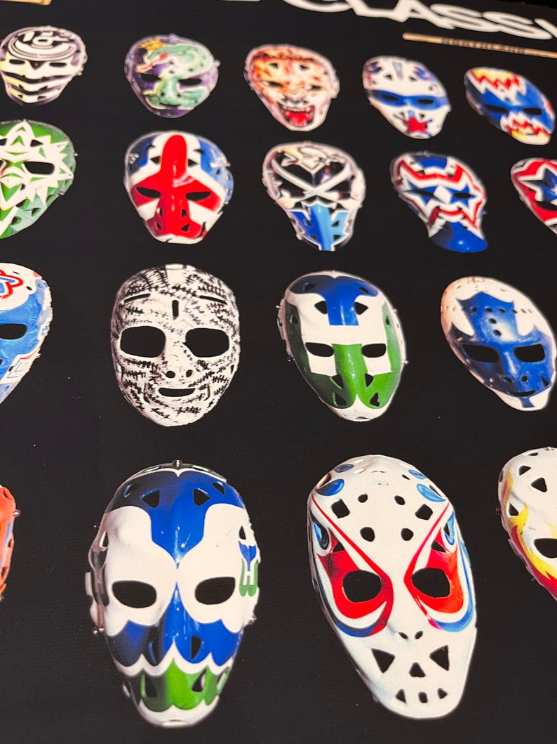 Vintage Goalie Mask Canvas Print - Etsy
