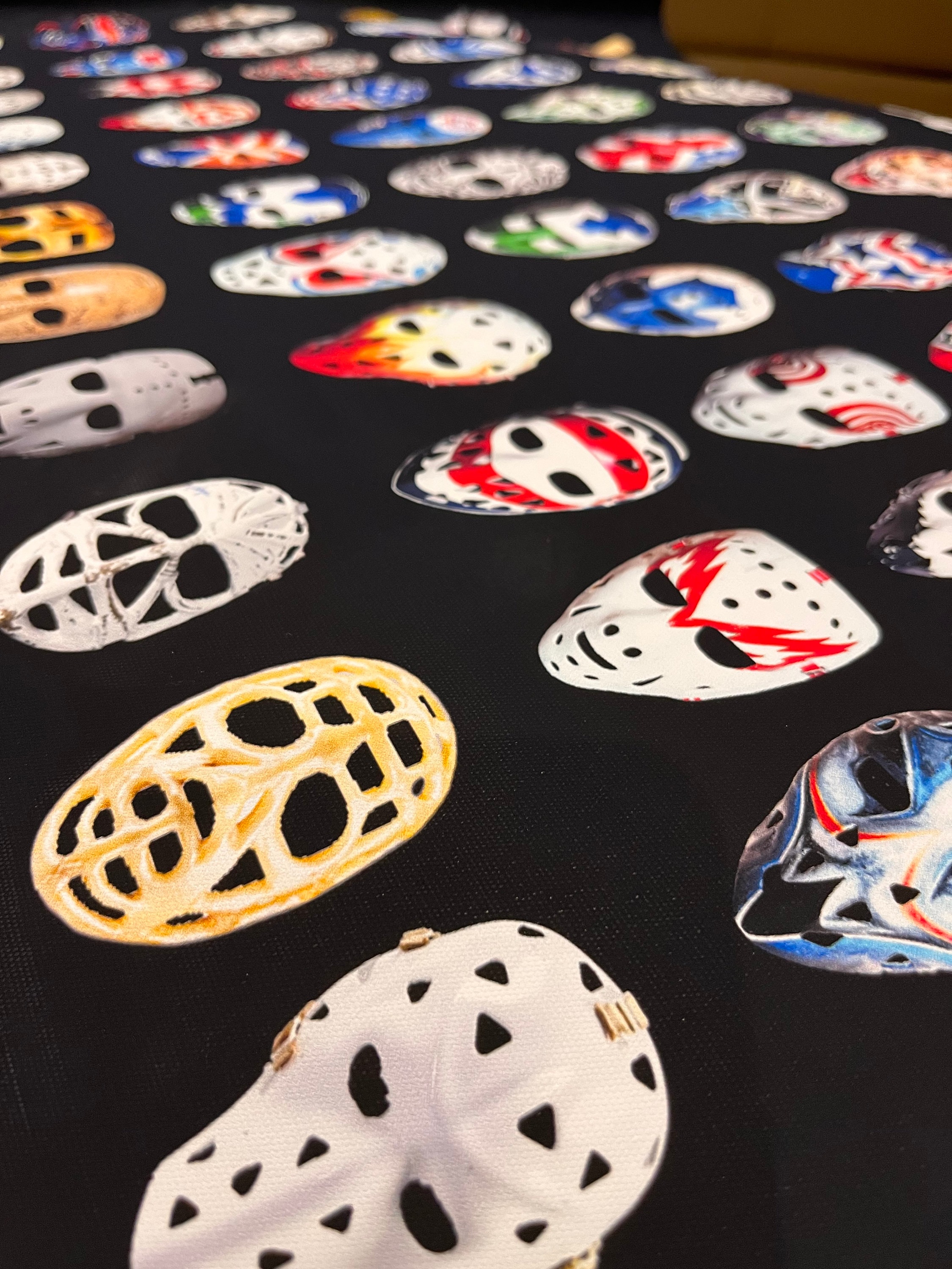 Vintage Goalie Mask Canvas Print - Etsy