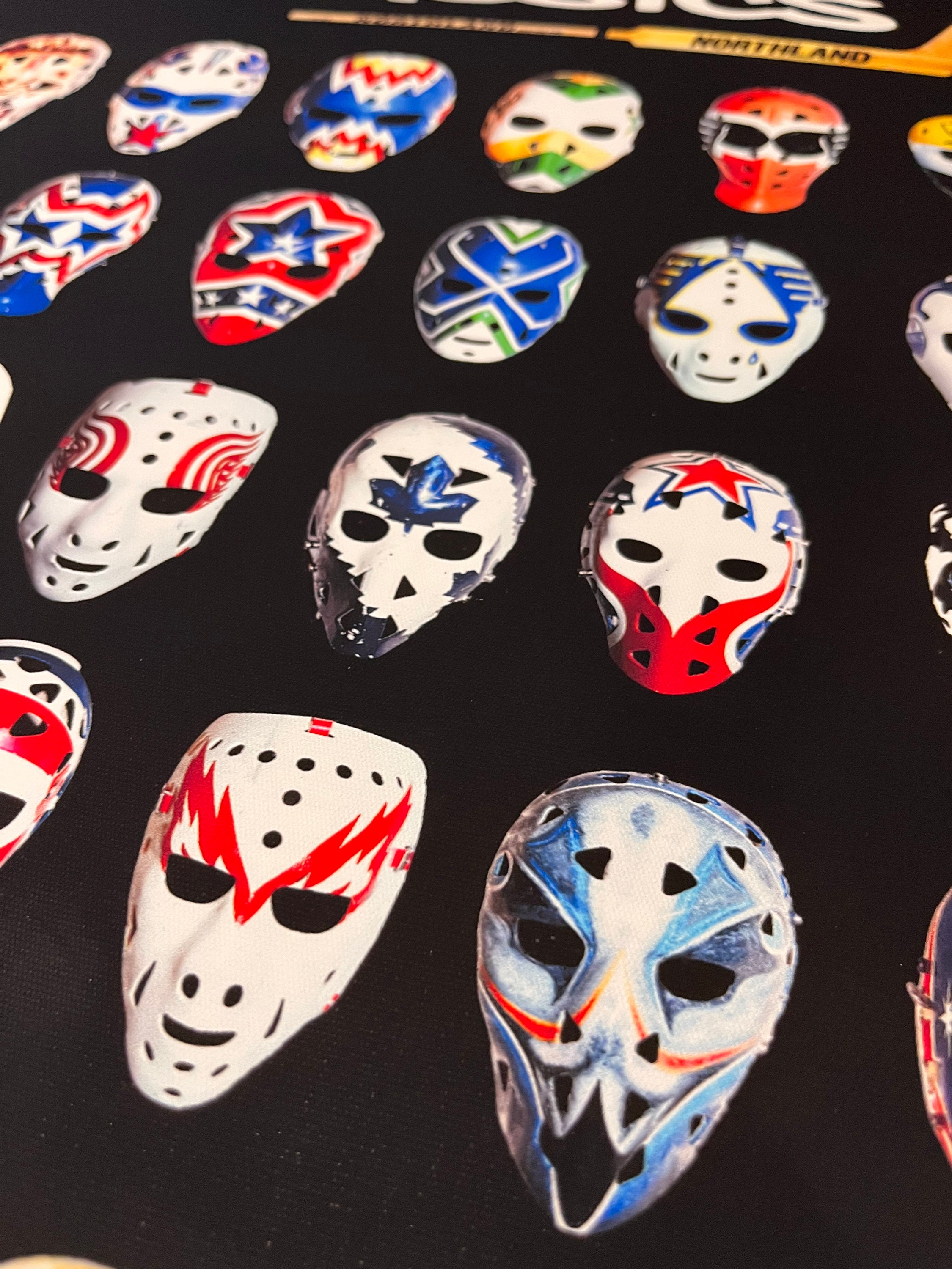 Vintage Goalie Mask Canvas Print - Etsy