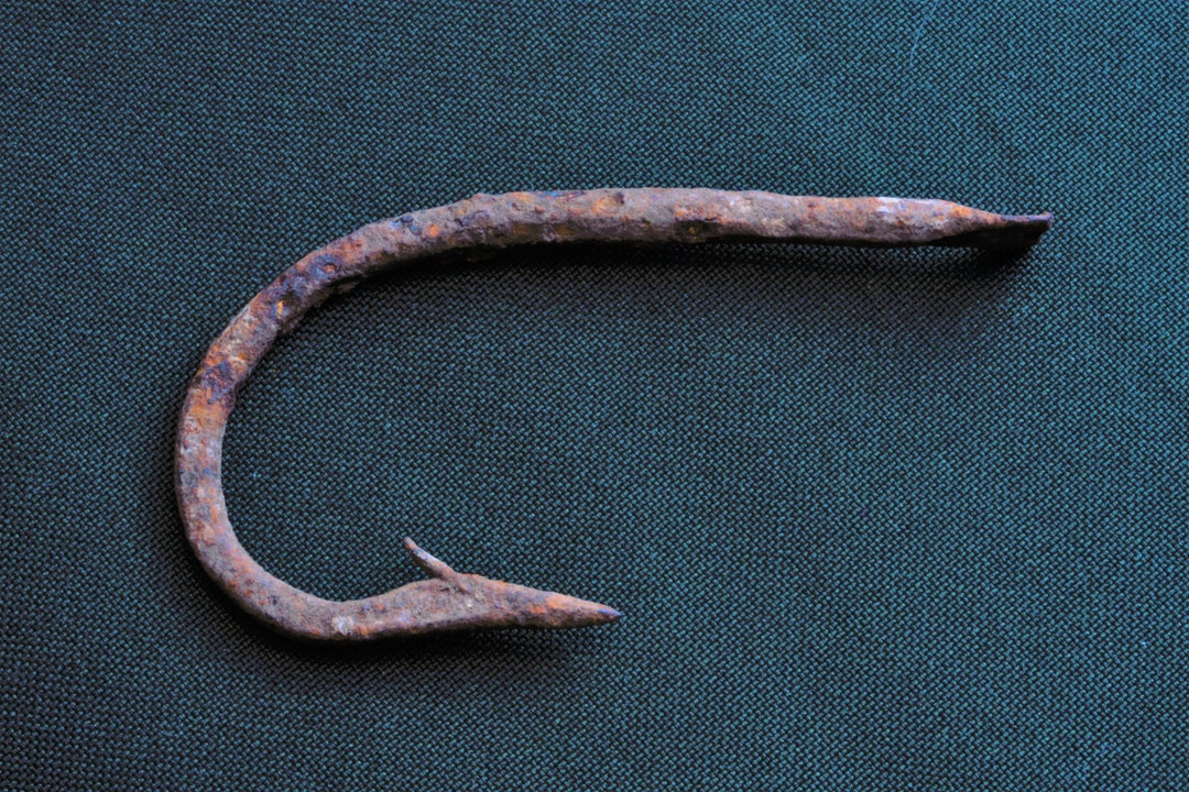 Ancient ROMAN or BYZANTINE Iron Fish Hook Ca V- X C. AD. an Authentic ...