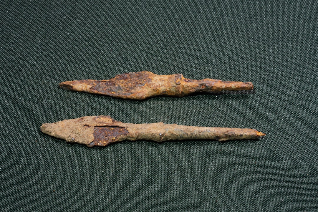 Two Ancient Forged Diamond-shaped Arrowhead / Middle Ages / VIII-X ...
