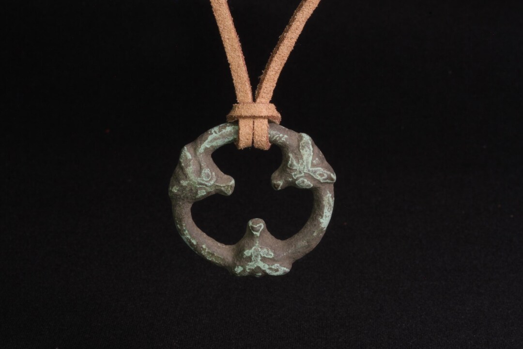 Rare Ancient Viking Amulet With Wolf Heads / Pendant / Authentic ...