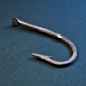 Ancient ROMAN or BYZANTINE Iron Fish Hook Ca V- X C. AD. an Authentic ...