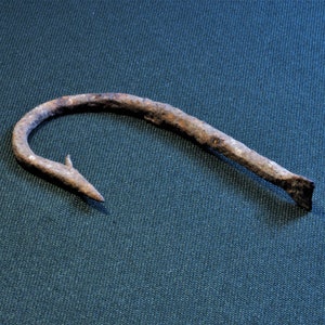 Ancient ROMAN or BYZANTINE Iron Fish Hook Ca V- X C. AD. an Authentic ...