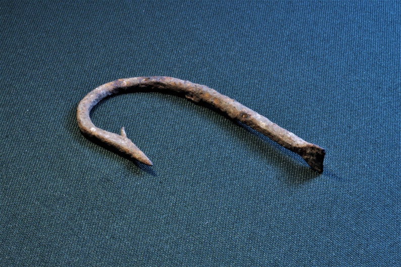 Ancient ROMAN or BYZANTINE Iron Fish Hook Ca V- X C. AD. an Authentic ...