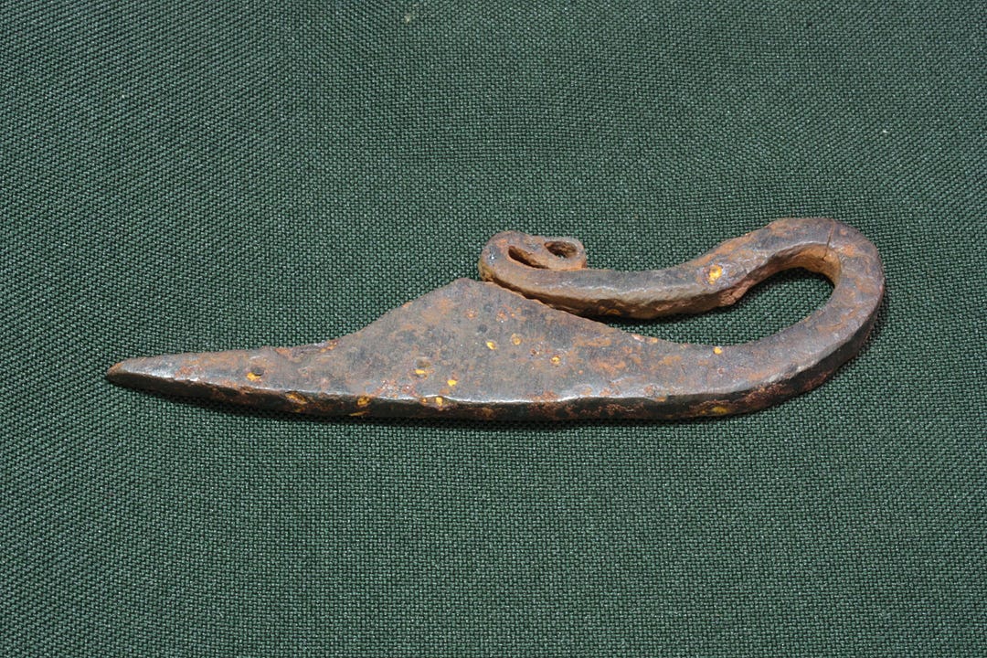 Authentic Antique Wrought Iron Firestarter in the Form of a Drakkar ...
