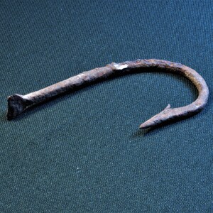Ancient ROMAN or BYZANTINE Iron Fish Hook Ca V- X C. AD. an Authentic ...