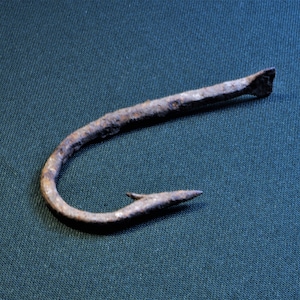 Ancient ROMAN or BYZANTINE Iron Fish Hook Ca V- X C. AD. an Authentic ...