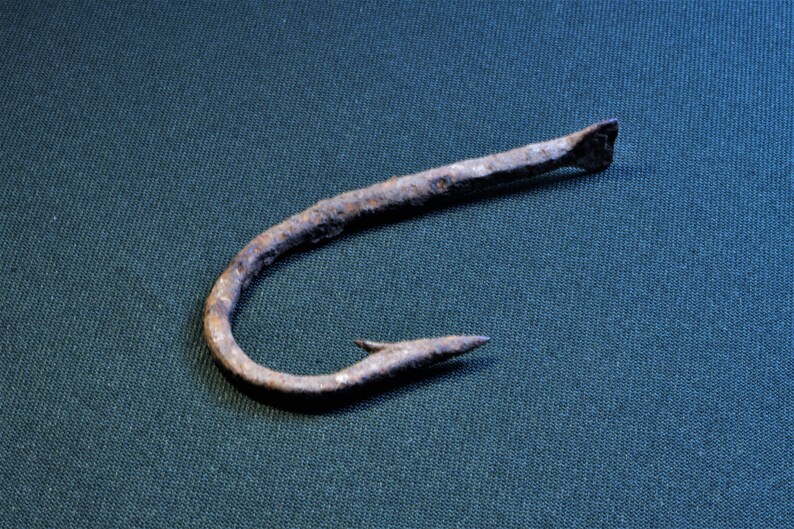 Ancient ROMAN or BYZANTINE Iron Fish Hook Ca V- X C. AD. an Authentic ...