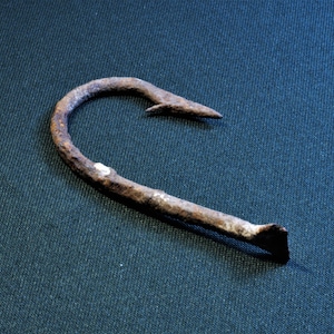 Ancient ROMAN or BYZANTINE Iron Fish Hook Ca V- X C. AD. an Authentic ...