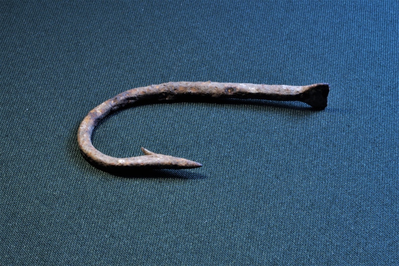 Ancient ROMAN or BYZANTINE Iron Fish Hook Ca V- X C. AD. an Authentic ...