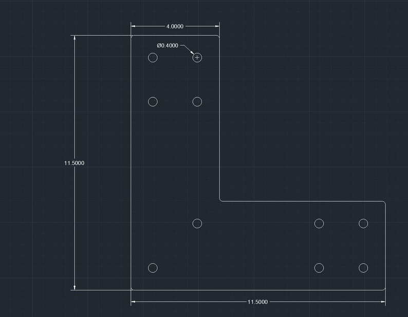 L Bracket for 6" Post, Structural Design L Bracket, Color Options, 6 ...