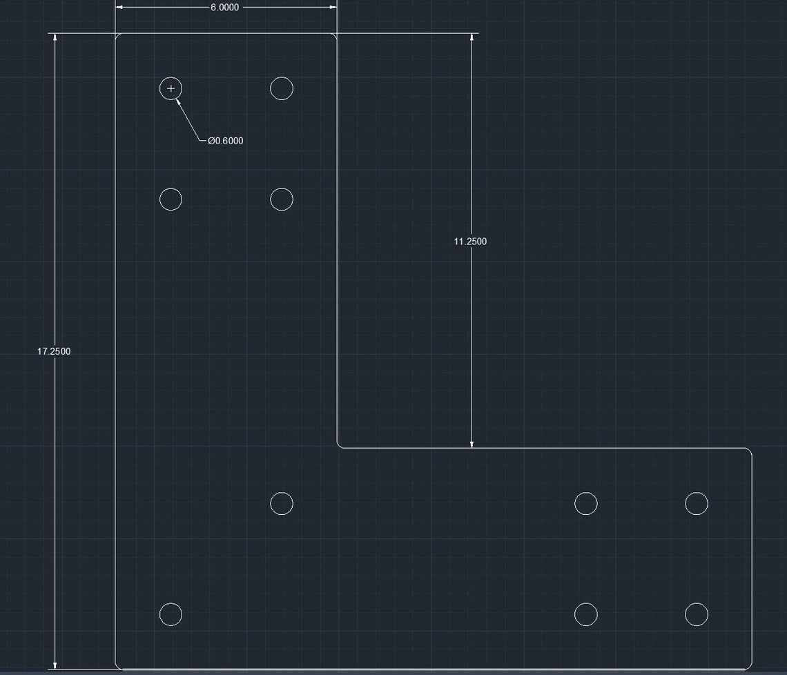 L Bracket for 8" Post, Structural Design L Bracket, Color Options, 8 ...