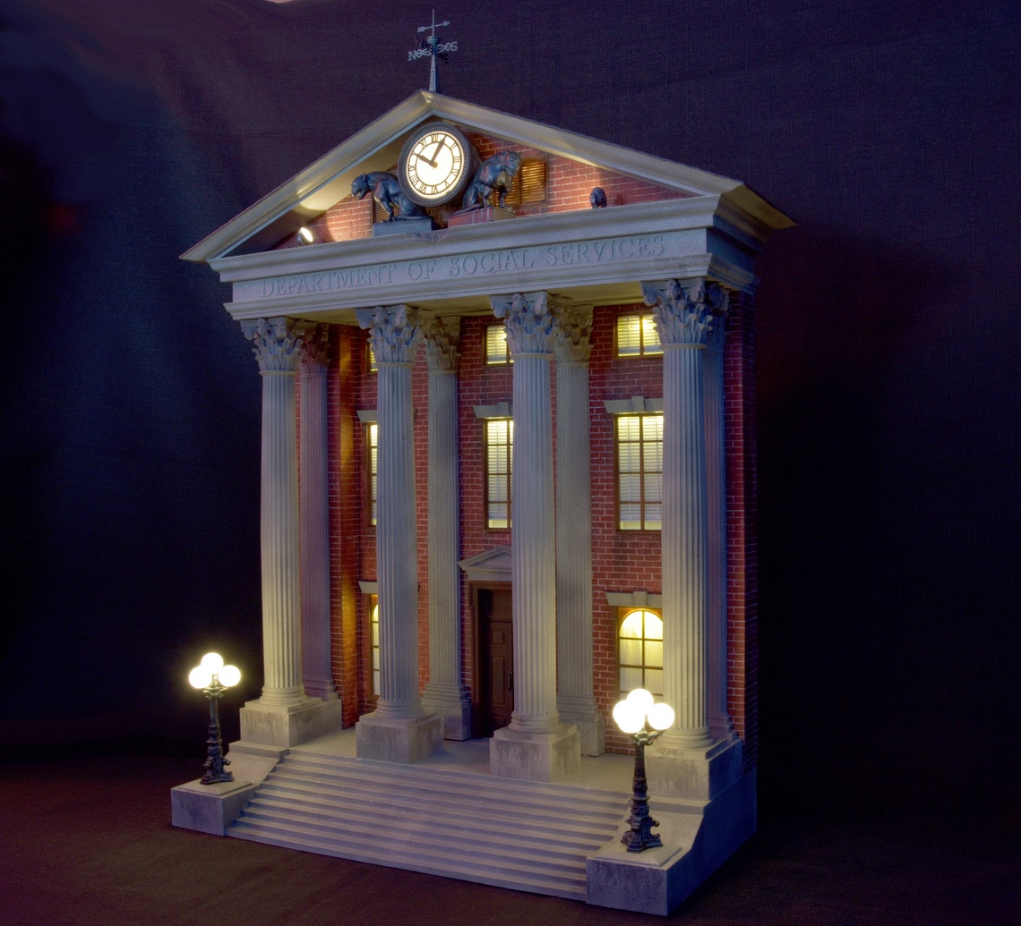 Back to the Future Clock Tower Diorama STL | Etsy