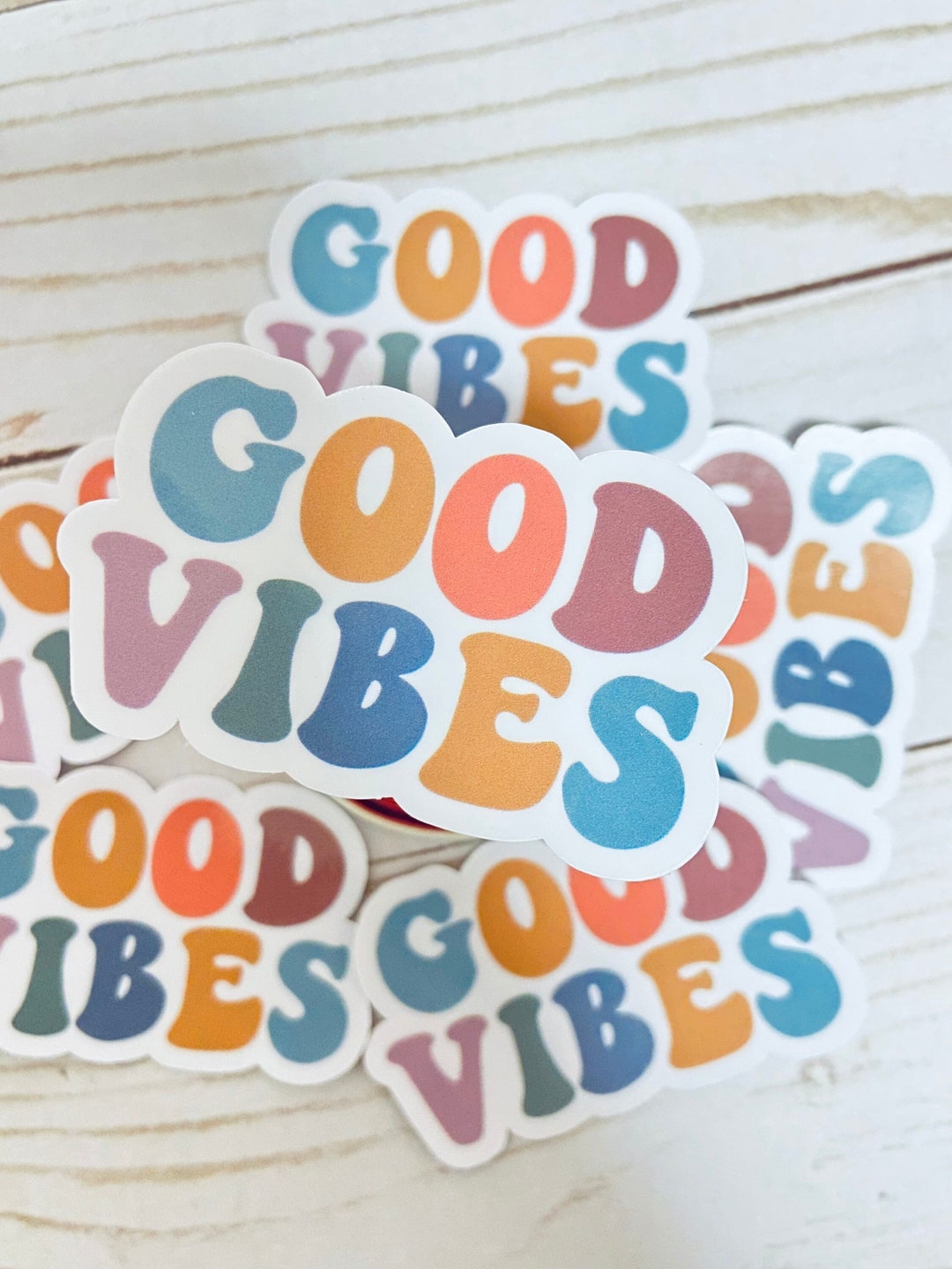 Good Vibes Vinyl Decal | Water Bottle, Laptop, & More Sticker - Etsy