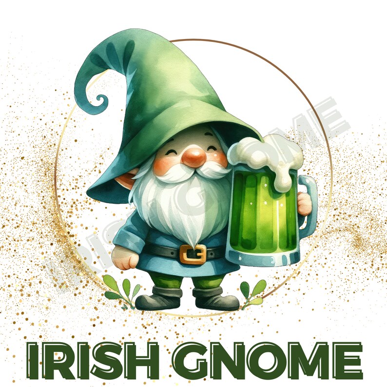Irish Gnome St. Patrick's Day PNG - Digital Download, Celtic Gnome ...