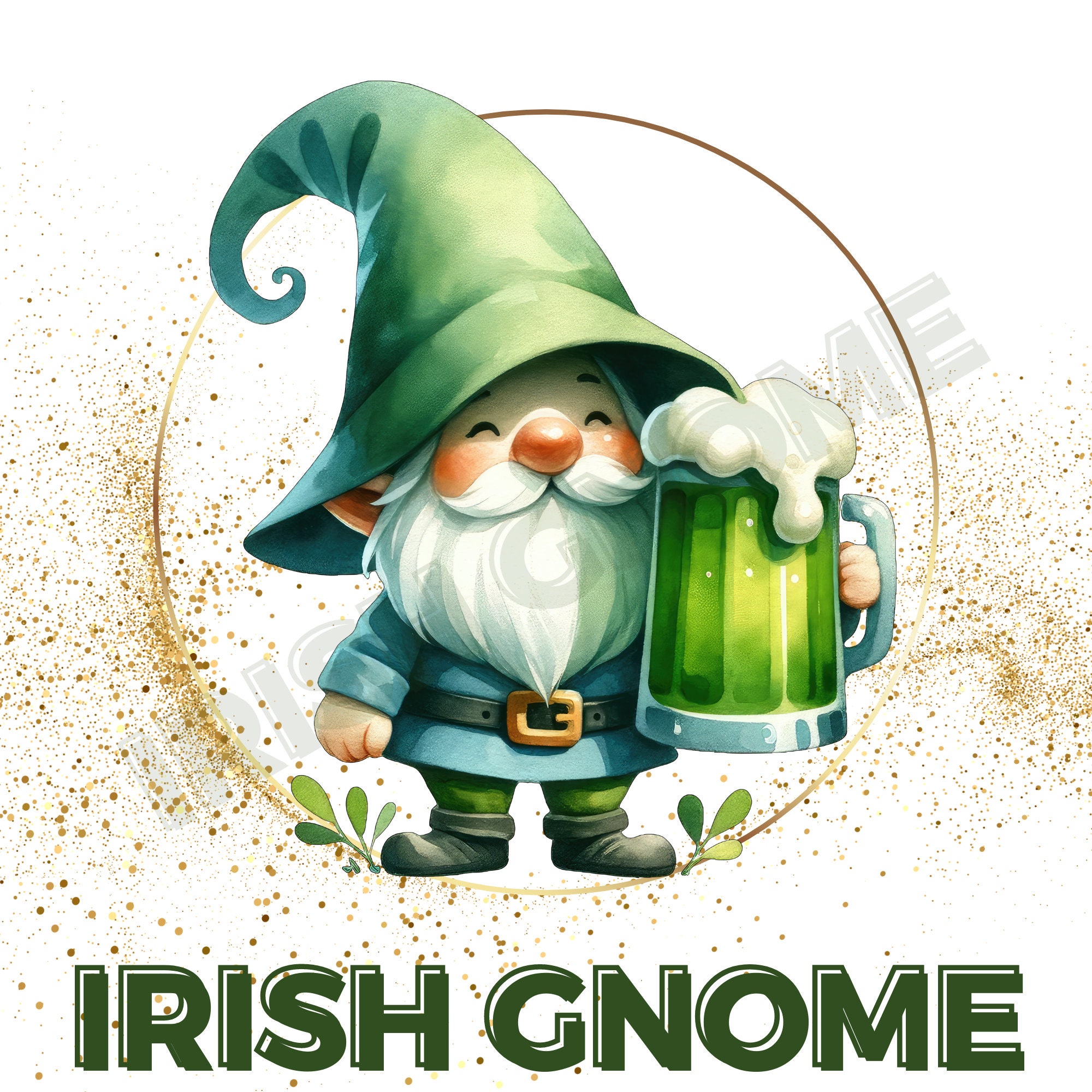 Irish Gnome St. Patrick's Day PNG - Digital Download, Celtic Gnome ...