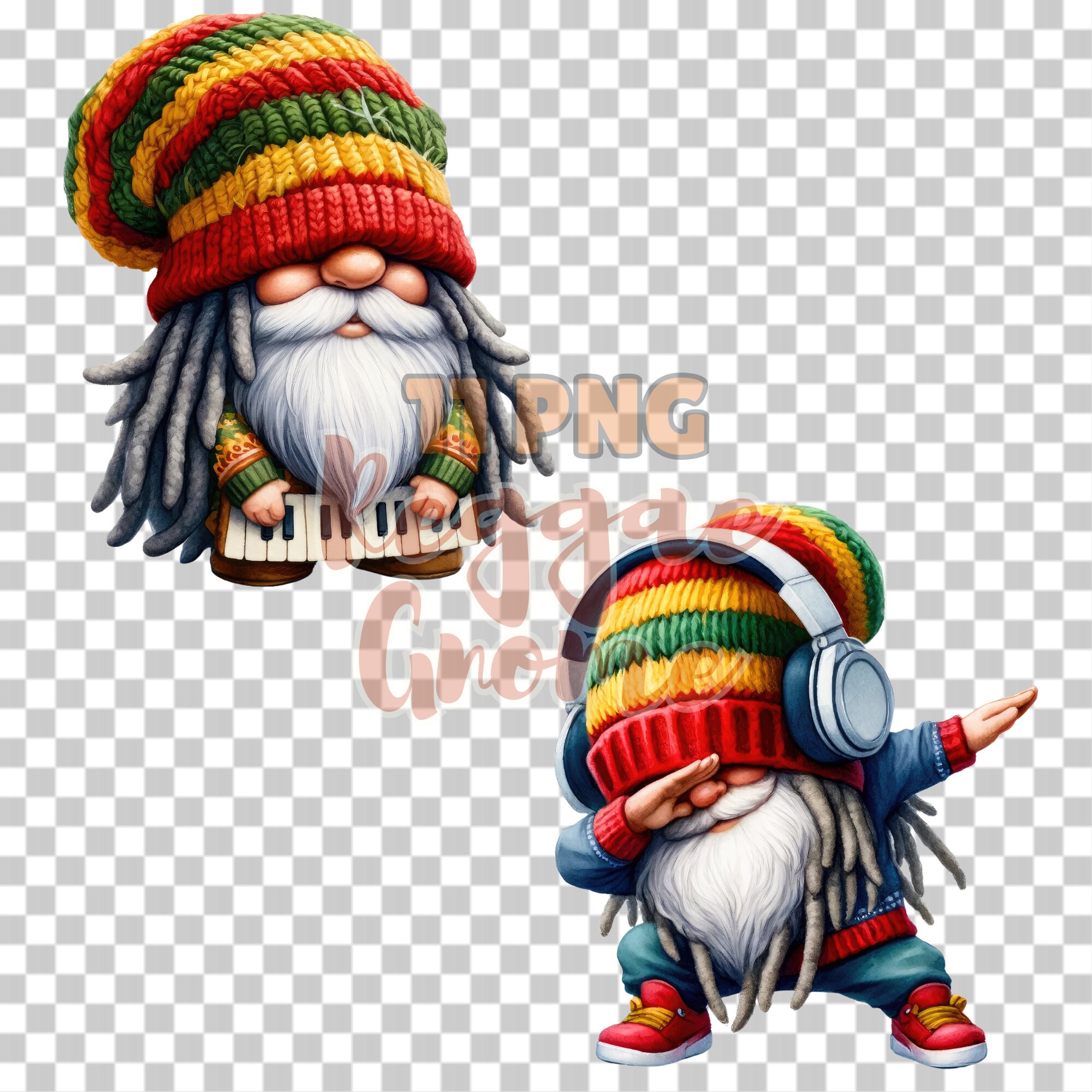 Reggae Gnome Music Instruments PNG, Rasta Gnome Style, Reggae Band ...