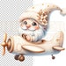 5 Adorable Whimsical Gnomes PNG, Captain Gnome Speed Boat, Vintage Car ...