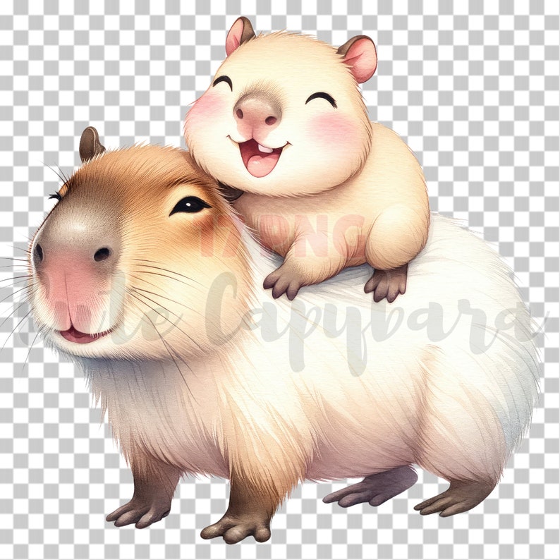 17 PNG Cute Capybara Clip Art, Bundle Capybara PNG for T-shirt, Mugs, Sticker, Sweatshirt ...