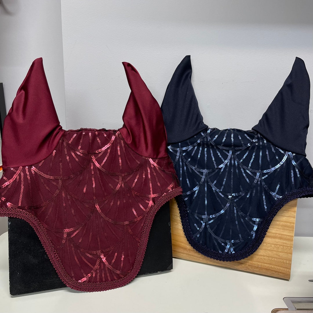 Bling HORSE Riding FLY BONNETS---2 Colours to Choose From - Etsy