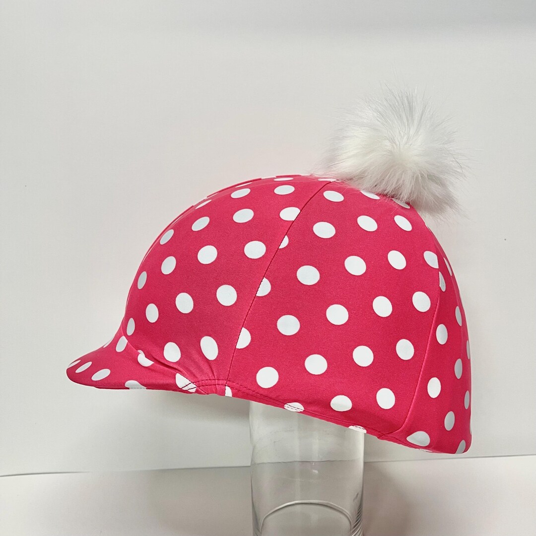 Horse RIDING COVER in Pink Dot Print Lycra With a White Sewn on Faux ...