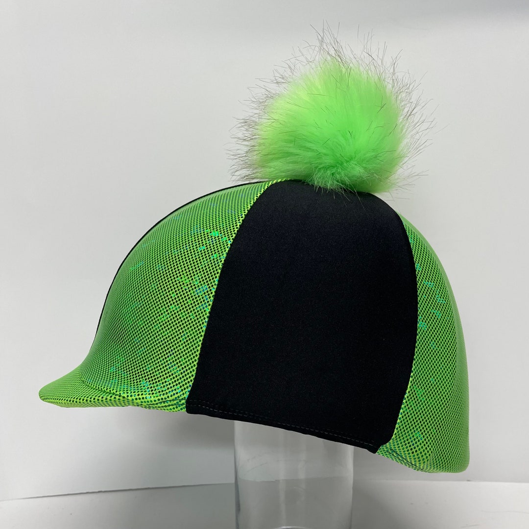 Horse RIDING COVER in Black and Lime Green Sparkle Lycra With a Snap on ...