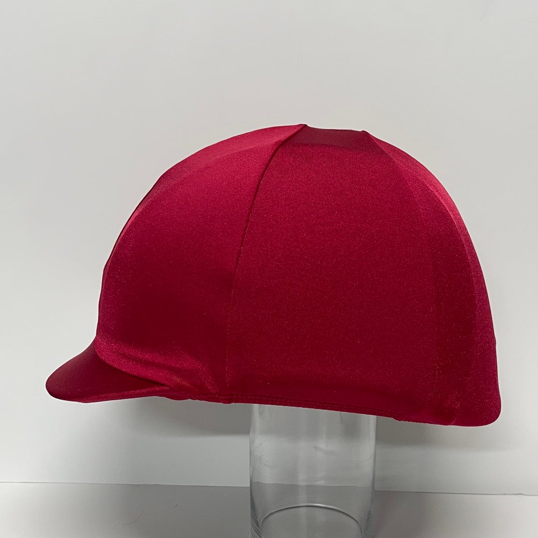 Horse RIDING COVER in Cranberry Red Lycra for Your Riding Helmet - Etsy