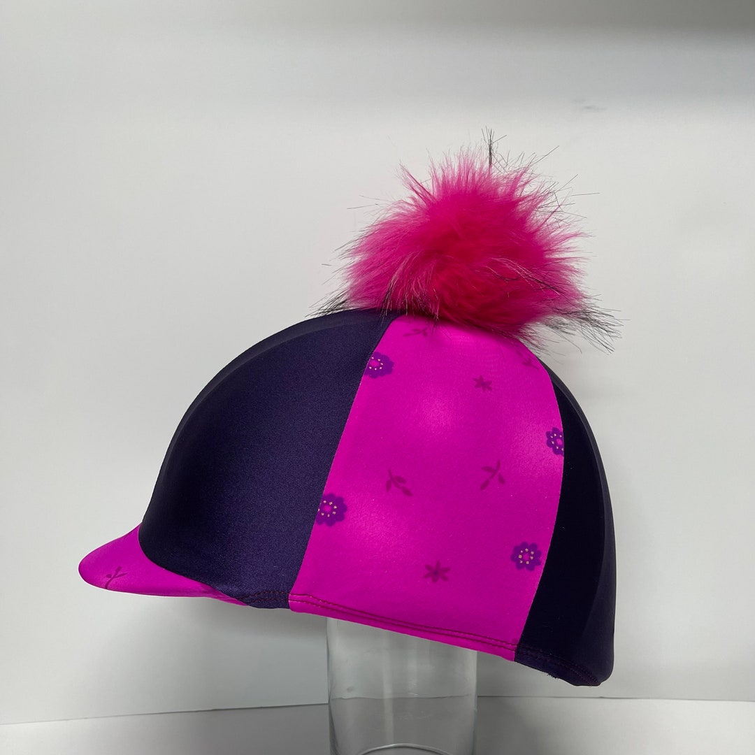 Horse RIDING COVER in Purple & Pink Print Lycra With a Pink Snap on ...