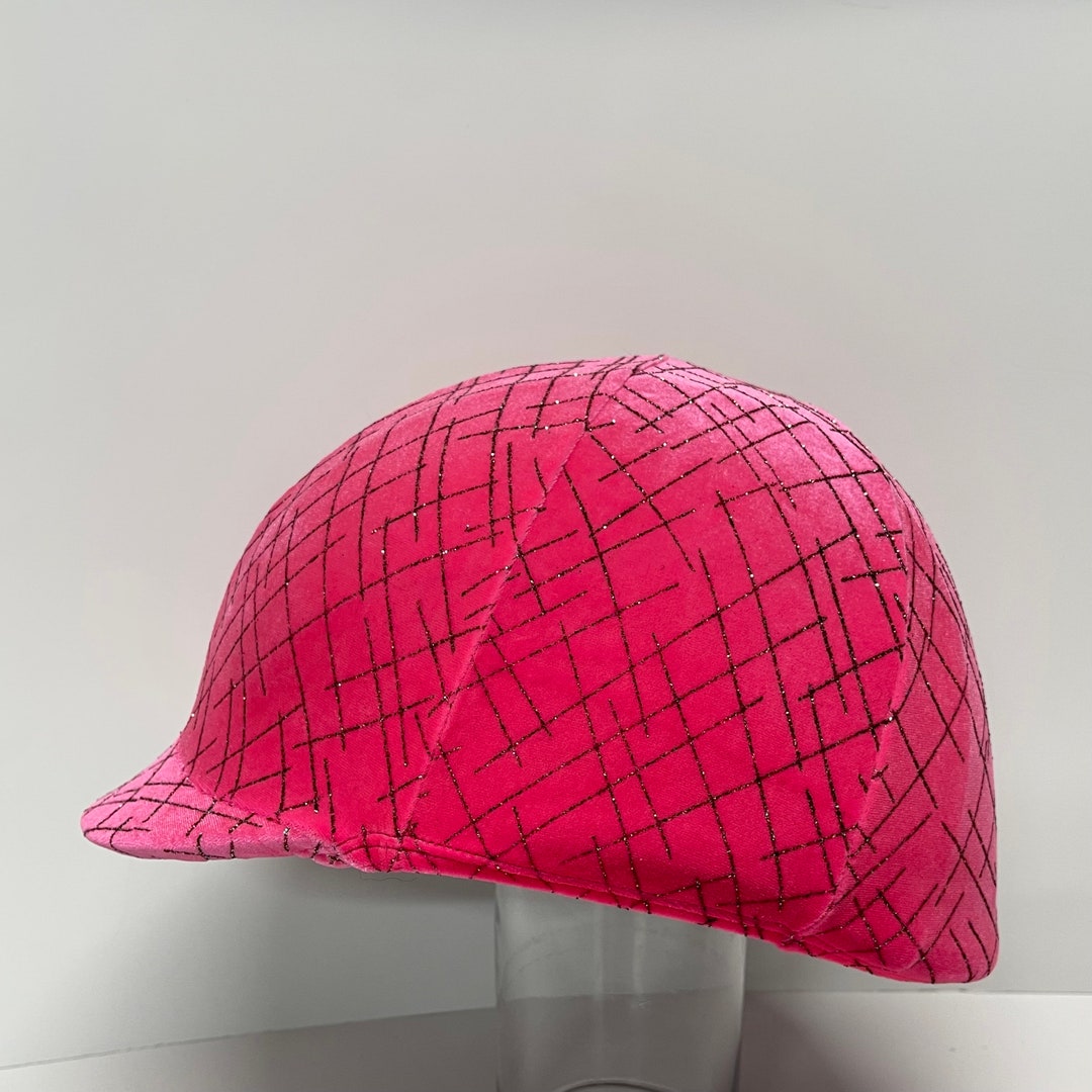 Horse RIDING COVER in Pink Sparkle Velvet for Your Riding Helmet - Etsy