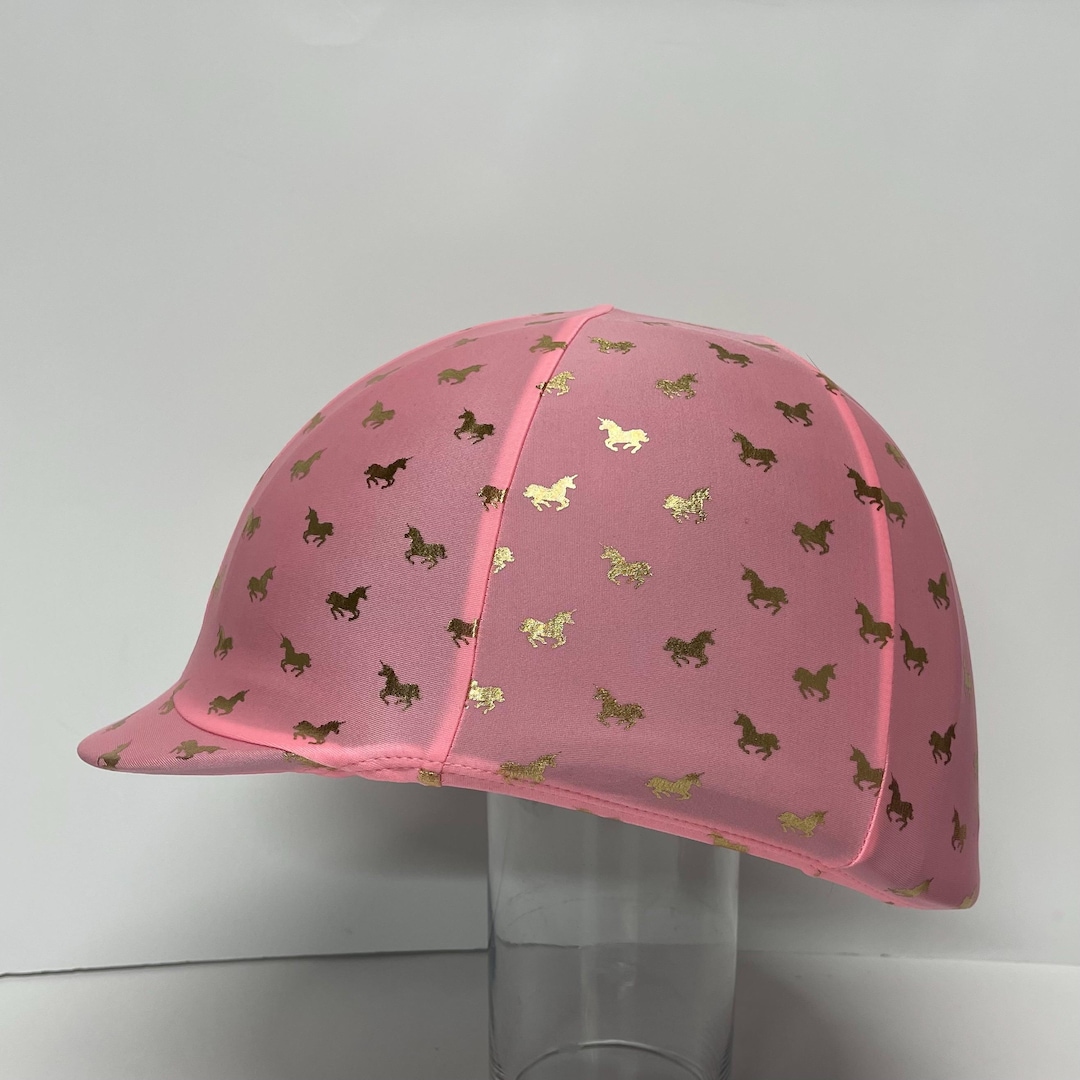 Horse RIDING COVER in Pink With Gold Unicorn Print Lycra for Your ...