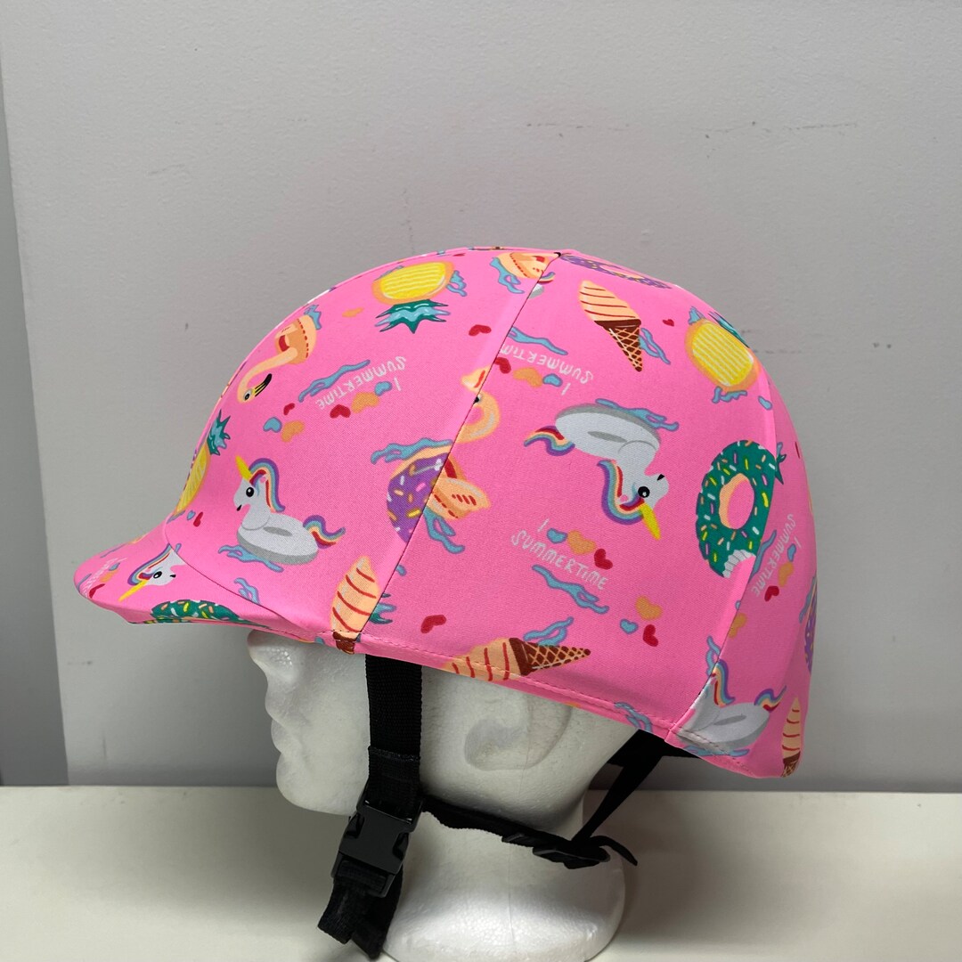 RIDING COVER in Pink Unicorn Beach Theme Print Lycra for Your Riding ...