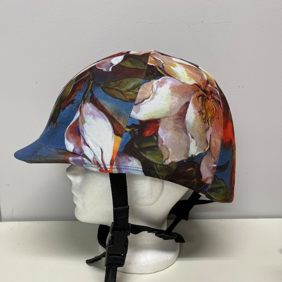 Floral Flower Print Cotton Lycra Horse RIDING Helmet/hat - Etsy
