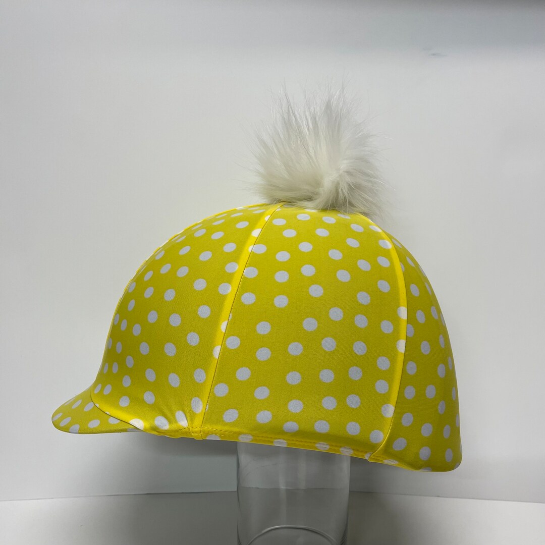 Horse RIDING COVER in Yellow Dot & White Lycra With a White Sewn on ...