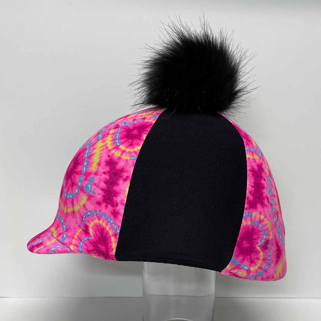 Horse RIDING COVER in Black and Pink Print Lycra With a Black Snap on ...