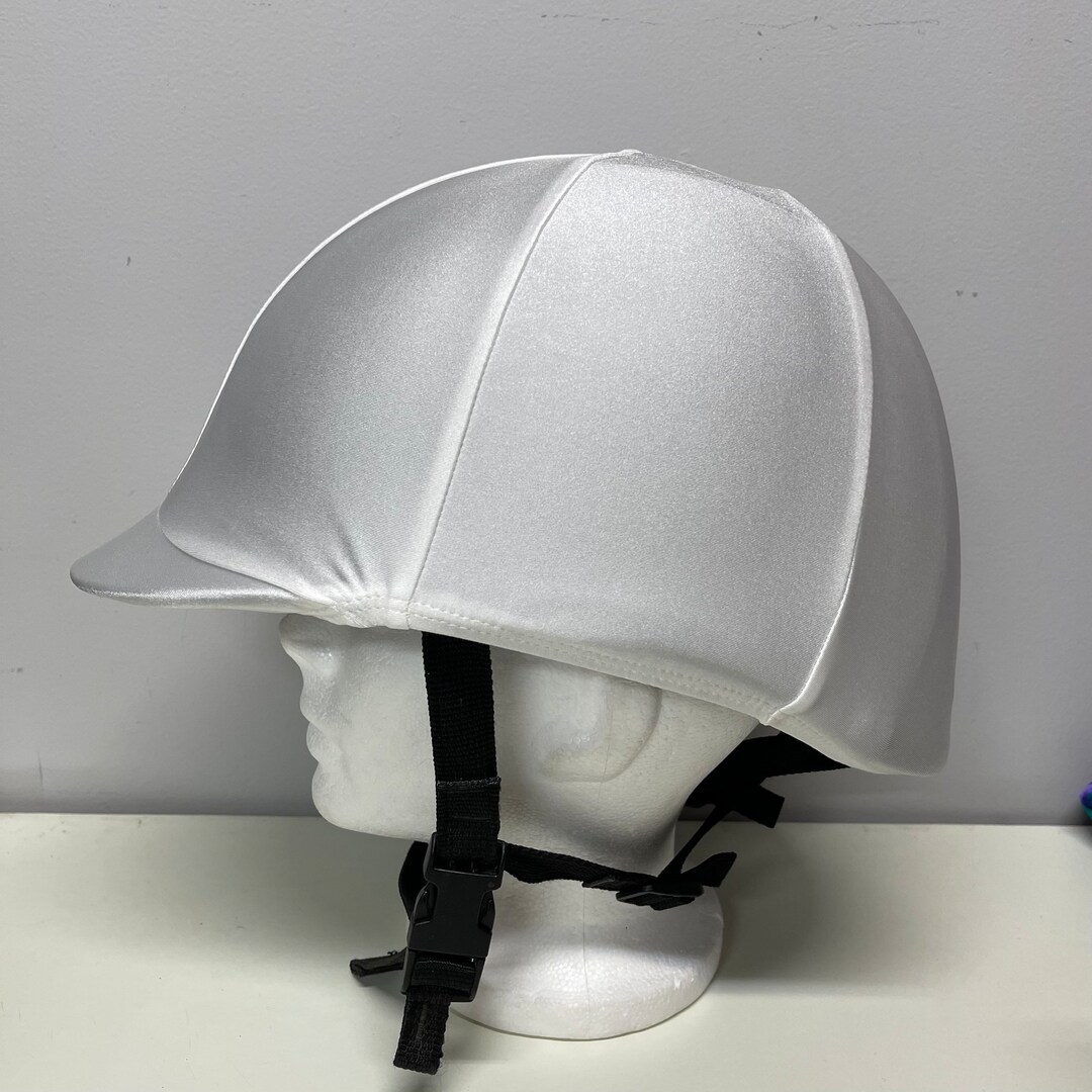 Horse RIDING COVER in White Lycra for Your Riding Helmet - Etsy