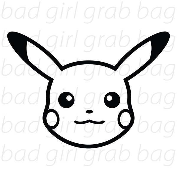 Pikachu Outline - Etsy