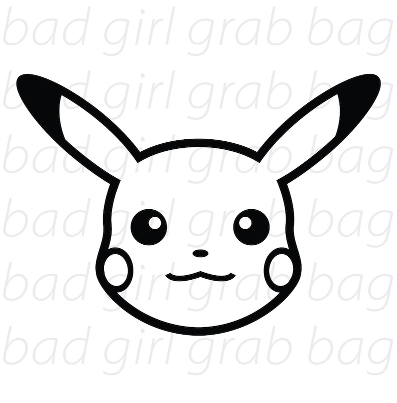 Pikachu Pokemon Inspired SVG File for Cricut, Silhouette, Vinyl, HTV - Etsy