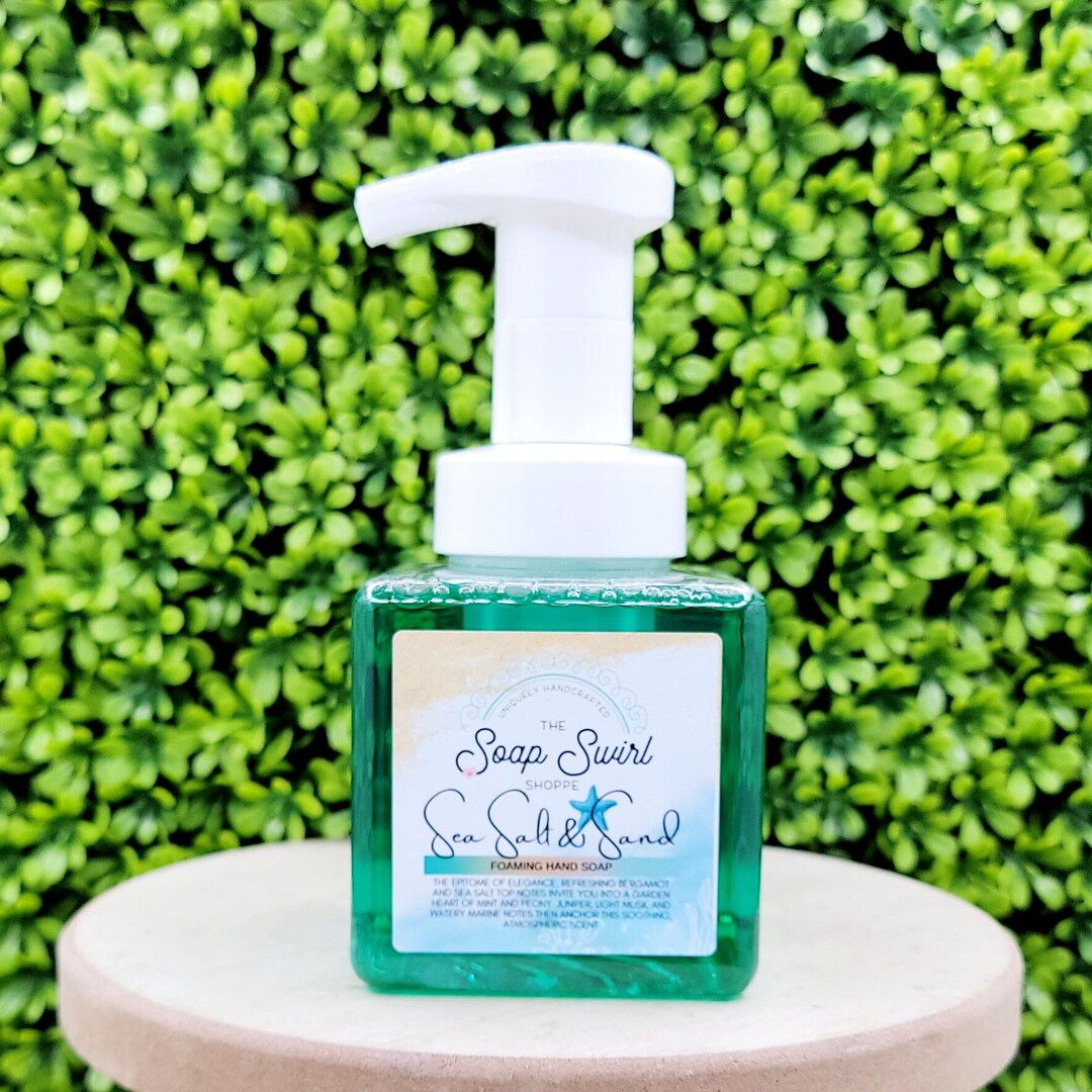 SALE! Sea Salt and Sand Foaming Hand Soap, Liquid Soap, Handmade Soap ...