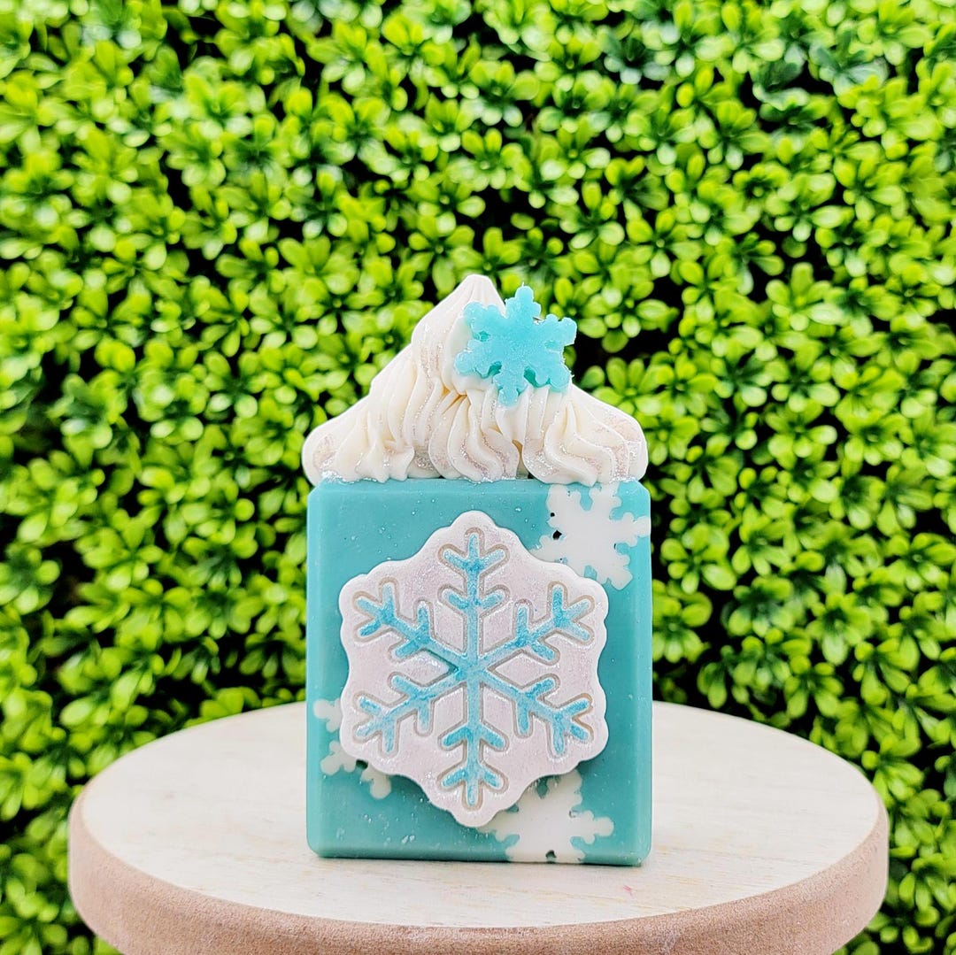 Snow Flurries Handmade Soap, Homemade Cold Process Soap, Christmas Gift ...