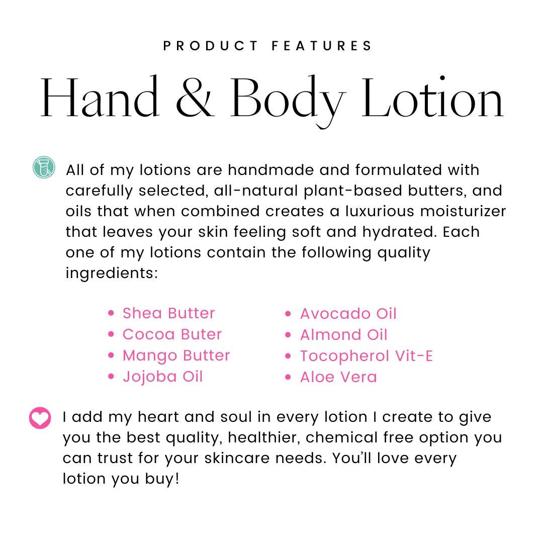 Very Vanilla Hand & Body Lotion, Hand Lotion, Body Lotion, Natural ...