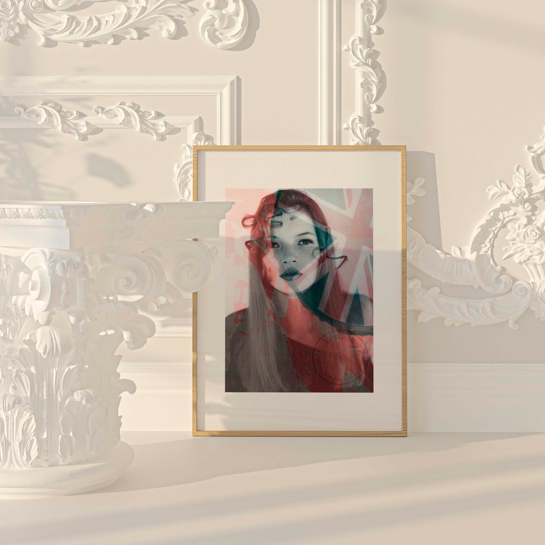 Kate Moss Art Print Classy London Print Feminine Aesthetic - Etsy
