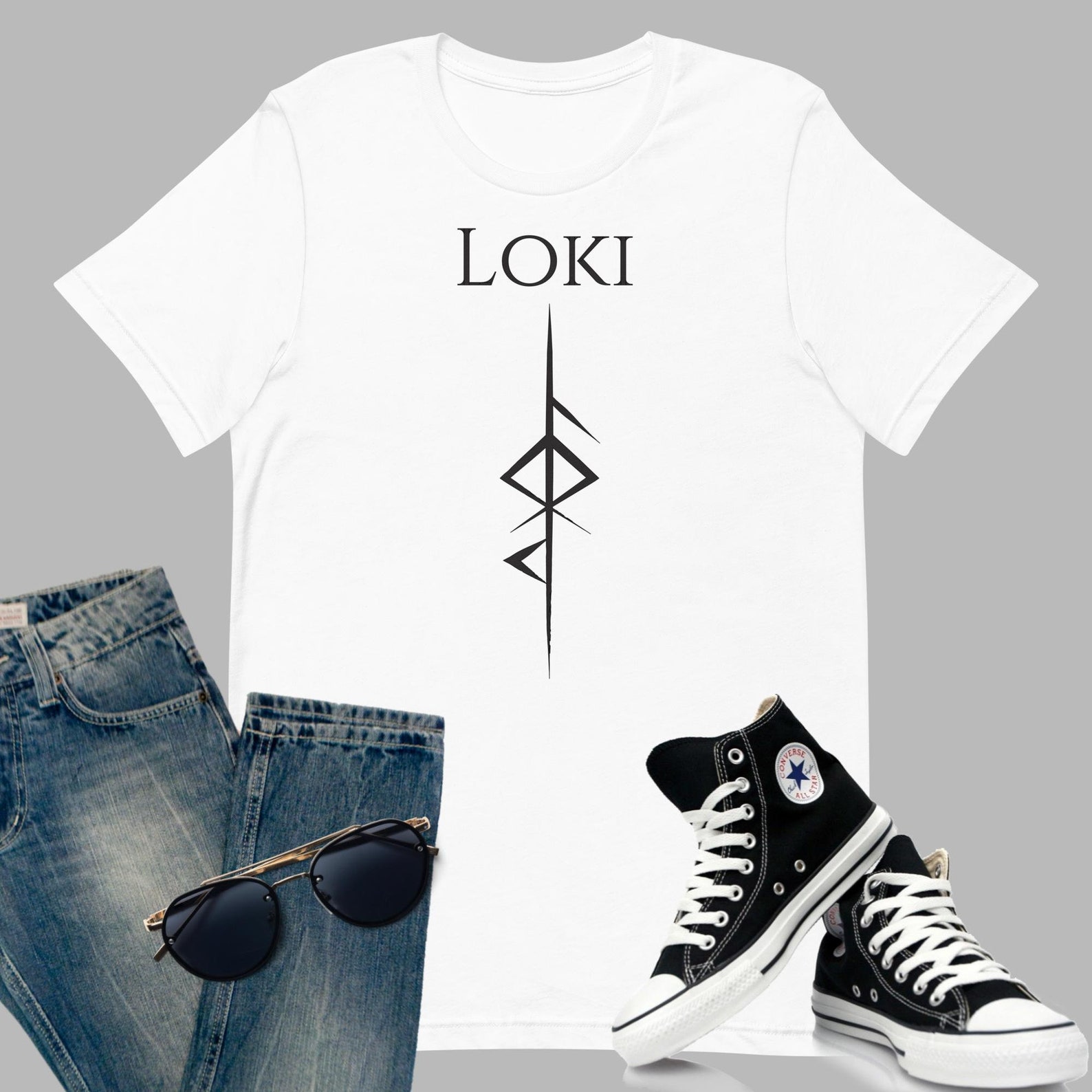Loki God of Mischief T-shirt Loki T-shirt Viking Warrior T-shirt ...