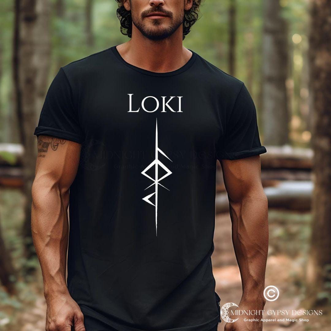Loki God of Mischief T-shirt | Loki T-shirt | Viking Warrior Shirt ...
