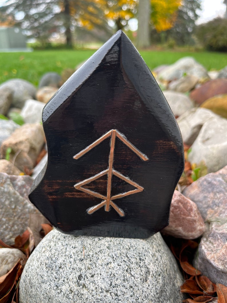 Norse VIKING PROTECTION RUNE Pagan Runes Viking Elder Futhark Handmade ...