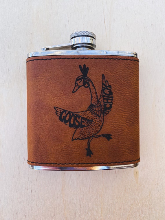 Goose Chick Honk Honk Goose the Band Flask | Etsy