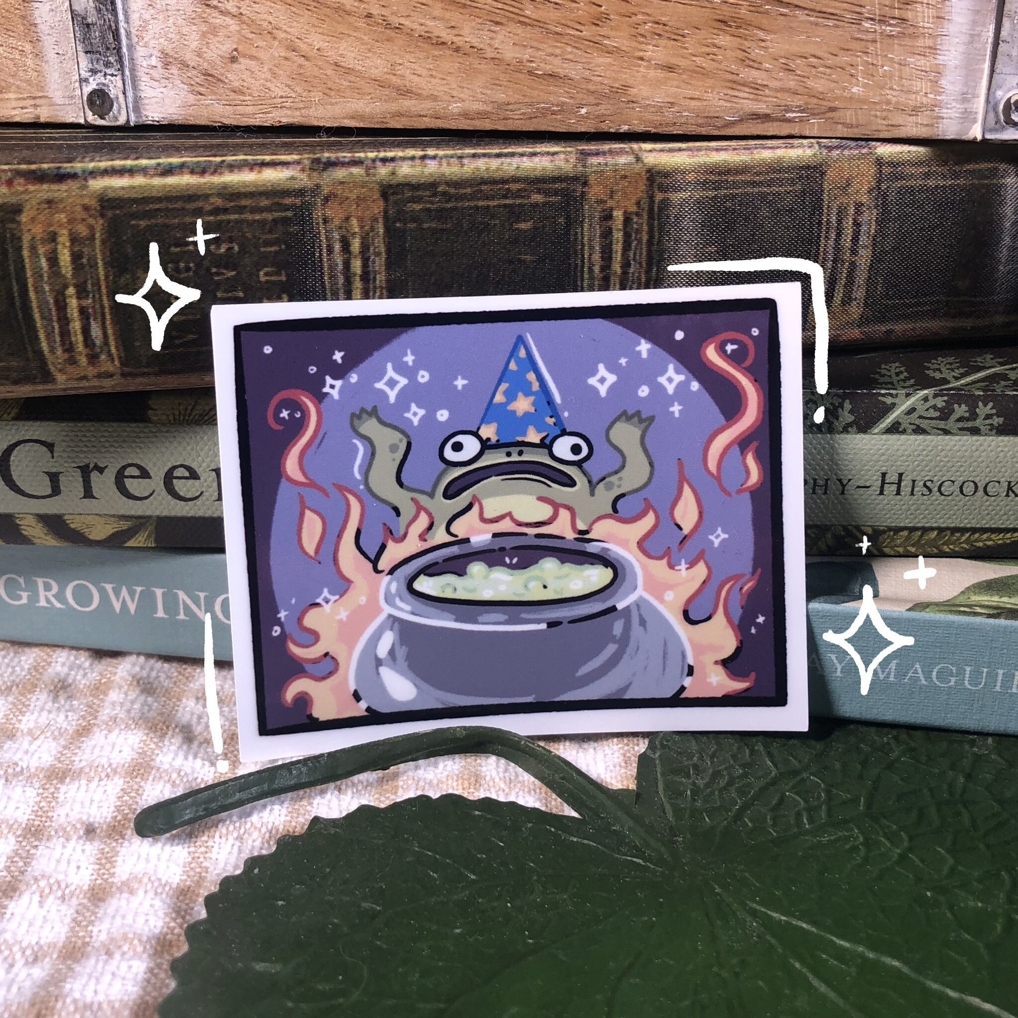 Conjuring Magical Wizard Frog Sticker - Etsy