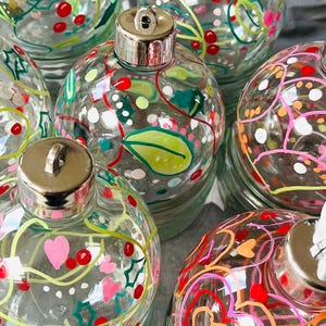 Hand Painted Acrylic Baubles. Each Design is Unique and Based on a ...